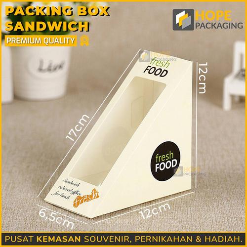 Jual [5 PCS] Box Sandwich Kotak Packing Sandwich Box Roti Tawar ...