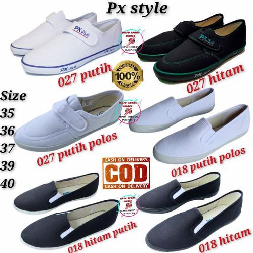 Jual SEPATU SLIP ON PX STYLE PUTIH / PABRIK / FARMASI / KUNGFU / CEWEK ...