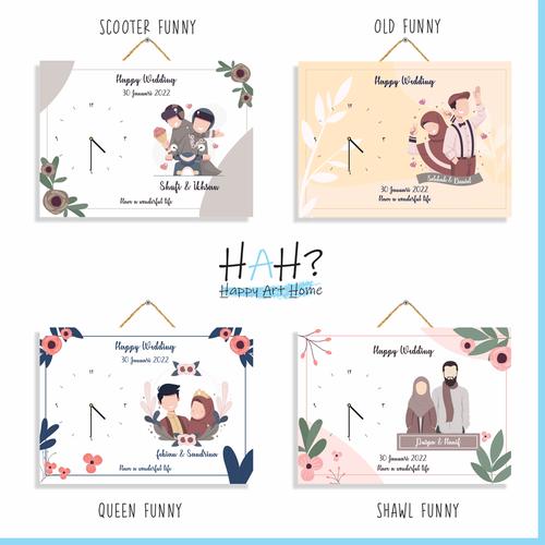 Jual Hadiah Nikahan Custom Jam Dinding Unik Suvenir Pernikahan Kado ...