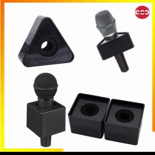 Promo TRIANGLE ABS Mic Flag Microphone Interview Square cube Logo ...
