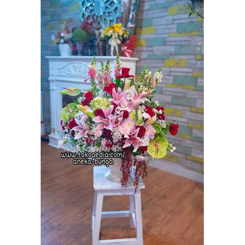 Jual Rangkaian Pot Hias Meja Bunga Asli Vase Fresh Flower Pembukaan ...