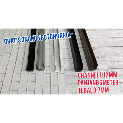 Jual List U Alumunium uk 12 mm x 12 mm / GRATIS ONGKOS POTONG - COKLAT ...