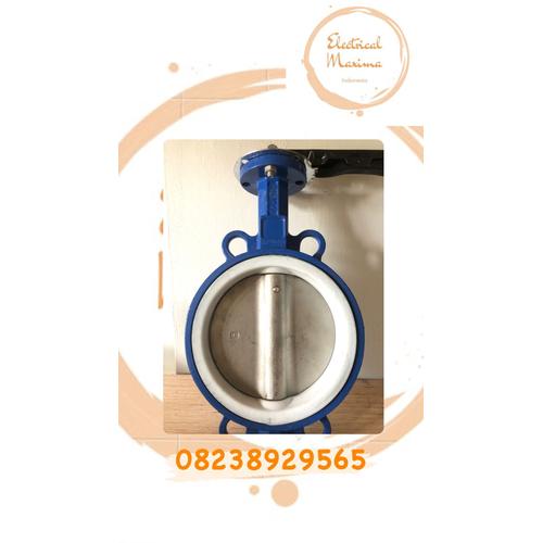 Jual Butterfly Valve 6inci DN150 Besi PTFE D71F-16 Katup Kupu-Kupu ...