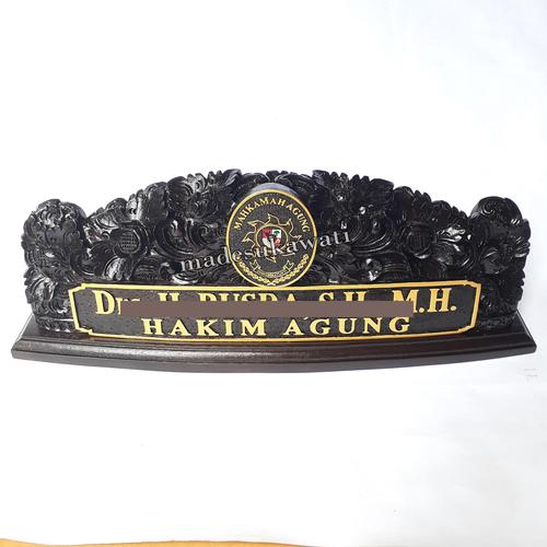 Jual Papan nama meja logo lambang Mahkamah Agung nameplate kayu ukir ...