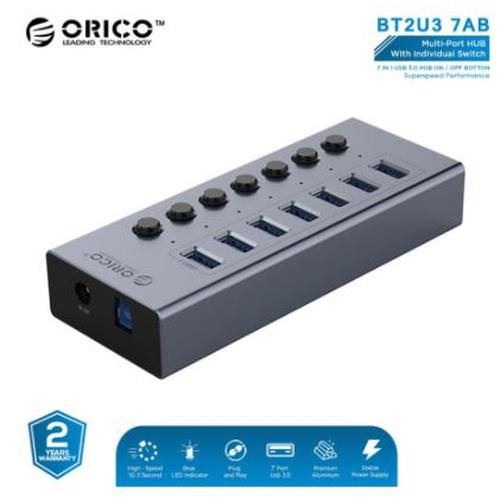 Jual Usb 3.0 hub orico 7 port switch on off bc1.2 5Gbps adapter bt2u3-7ab - Jakarta Utara - sr4e ...