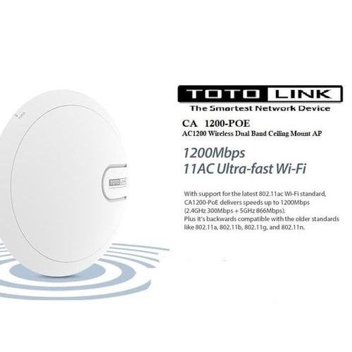 Promo Totolink CAP1200-PoE - Wireless Dual Band Celling Mount Ap Cicil ...