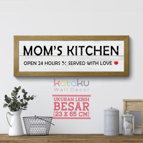 Promo Hiasan Dinding PictBox Mom's Kitchen Sign Dekorasi Dapur Ruang ...