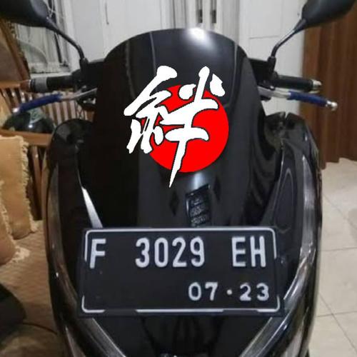 Jual Sticker visor pcx, Stiker visor pcx kanji terbaru - merah putih ...