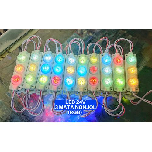 Jual Modul Led 3 Mata 24V RGB /Led Strip 24V 3 Mata RGB Led Bulat ...