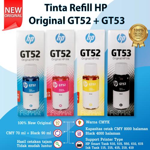 Jual Tinta Refill Botol HP GT51 GT52 Printer Ink Tank 315 415 115 319 ...