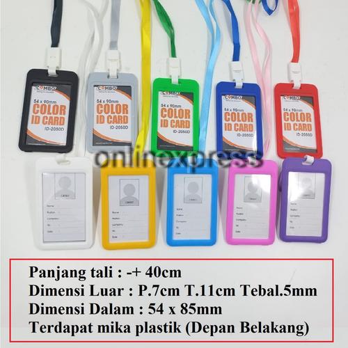 Jual Gantungan Kartu ID Card Plate - Tali Badge ID Card Nylon Combo ...