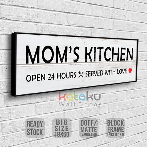 Promo Hiasan Dinding PictBox Mom's Kitchen Sign Dekorasi Dapur Ruang ...