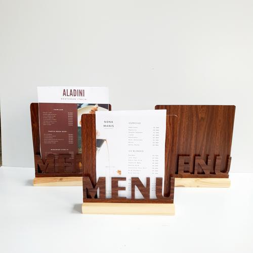 Jual stand menu / tempat menu / nomor meja cafe resto - Kota Semarang ...