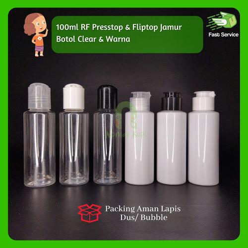 Jual Botol 100ml Tubular Fliptop Jamur RF PUTIH Multifungsi Kosmetik ...