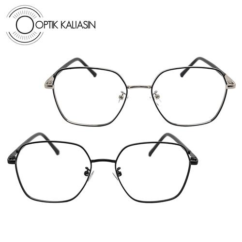 Jual frame Kacamata wanita pria kekinian diagonal besi minus cylinder ...
