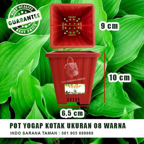 Jual POT YOGAP KOTAK 08 MERAH BATA Pot Tanaman Pot Bunga Pot Kotak ...