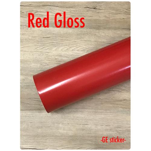 Jual Stiker / Sticker Vinyl Glossy / Matte 100 cm x 120 cm - Red Gloss ...