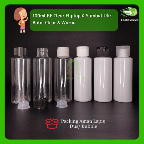 Jual Botol 100ml Tubular Fliptop RF Bening Sabun Kosmetik Sanitizer ...