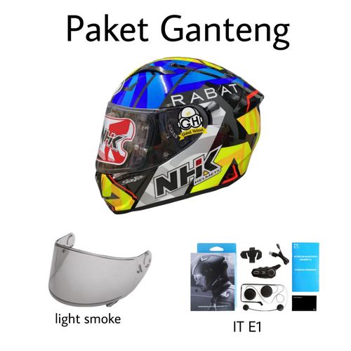 Jual PAKET GANTENG HELM NHK FULL FACE NHK GP PRIME MOTIF TITO RABAT - M ...