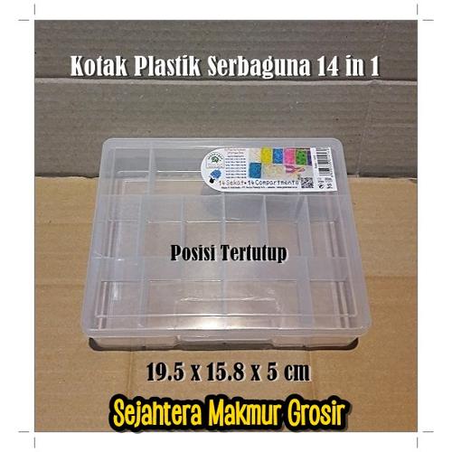 Jual Kotak Plastik Penyimpanan Container Box Aksesoris Perhiasan 14 ...