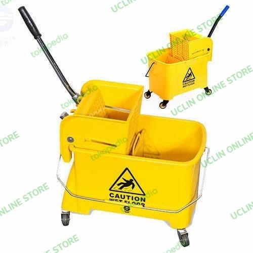 Jual Single bucket mini 20 & 24 Liter wringer mop yellow kuning - 24 ...