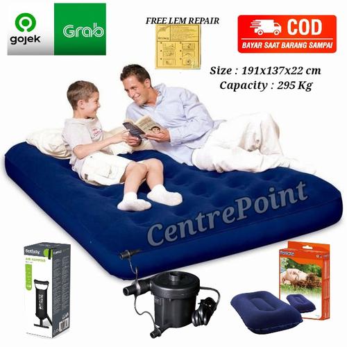 Jual Bestway 67002 Kasur Angin Double Biru [191cm x 137cm]Paket Kasur ...
