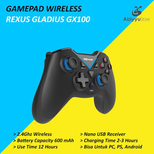 Jual Gamepad Wireless Rexus Gladius GX100 Stick Gaming PC Laptop ...