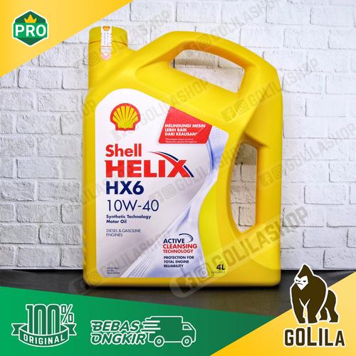 Jual Oli Mesin Shell Helix HX6 10W-40 4 Liter (4L) Original - Kab ...