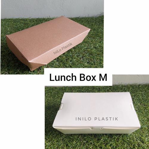 Jual Paper Lunch Box Ukuran M / Paper Box Kertas / Paper Take Away ...