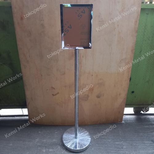 Jual Sign Frame Stand Stainless Signage Standing Stand Display A4 ...