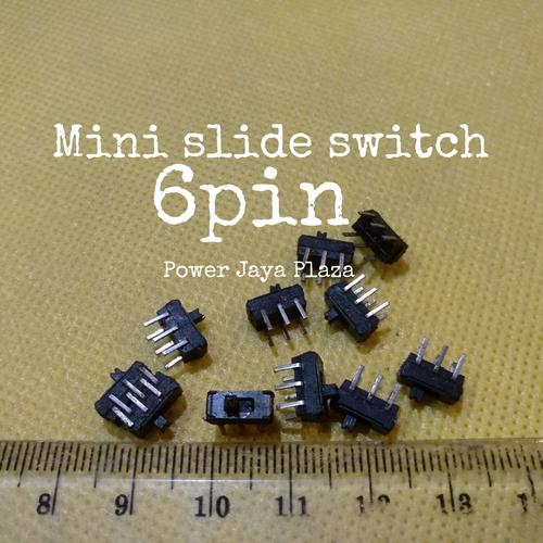 Jual Mini slide switch saklar geser mini 6pin 2posisi ON/ON DPDT 0,5A ...