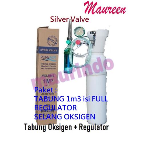 Jual Tabung 1M3 TABUNG OKSIGEN DAN REGULATOR O2 1 m3 Isi Full Siap ...