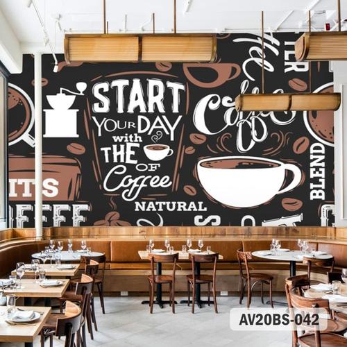 Jual Wallpaper Dinding 3D Custom Cafe Wallpaper Custom Kedai Kopi ...