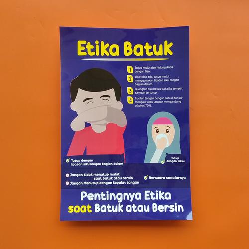 Jual Stiker Etika Batuk atau Bersin - Stiker Bahan Vinyl - Kab ...