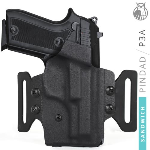 Jual Kydex Holster Pindad P3A Outside Waistband OWB Sandwich Pax ...