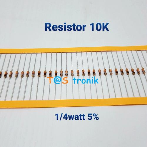 Jual Resistor 10K ohm 1/4 watt resistance 10000 ohm - Kab. Bandung ...