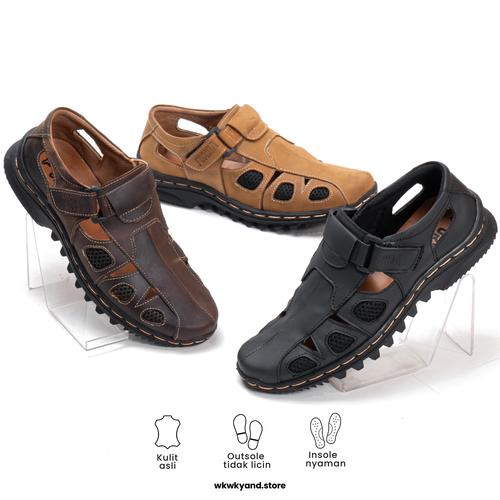 Jual Sendal Sepatu Pria Sepatu Sendal Pria Kulit Asli Model Fisherman ...