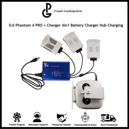 Jual DJI Phantom 4 PRO + Charger 4in1 Battery Charger Hub Charging ...