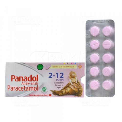 Jual PANADOL ANAK ANAK PARACETAMOL 120 MG @10 TABLET KUNYAH RASA CHERRY ...