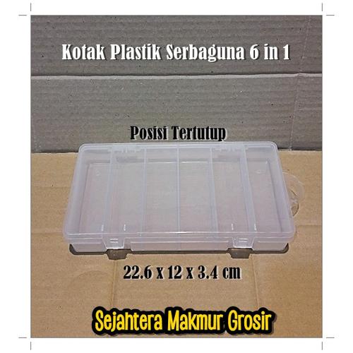 Jual Kotak Plastik Penyimpanan Container Box Aksesoris Obat Koin 6 ...