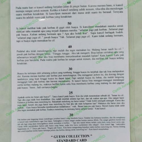 Promo Kartu Jeager Reading Standard Chart - Kab. Bogor - Bilal Store 21 ...