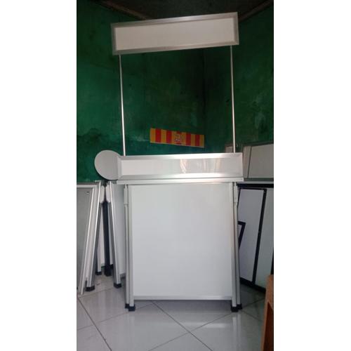 Jual BOOTH PORTABLE / MEJA JUALAN SILVER POLOS DENGAN LUBANG PANCI - 80 ...