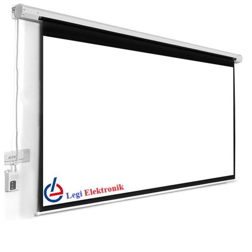 Jual Screen Projector Motorized 150" - Layar Proyektor remot 150 ...
