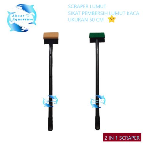 Jual SCRAPER PEMBERSIH KACA AQUARIUM PEMBERSIH LUMUT KACA SIKAT ...
