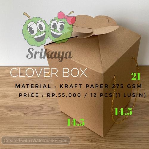 Promo CLOVER BOX ISI 3 TOPLES - KOTAK KUE KERING PARCEL - GIFT BOX ...