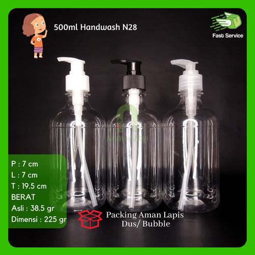 Jual BOTOL 500ML PUMP HANSWASH PET BENING TEBAL SAMPO HANDSANITIZER ...