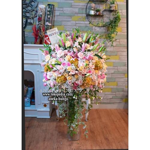 Jual Rangkaian Bunga Fresh Pot Kaca Jumbo Besar Premium Glass Vase ...