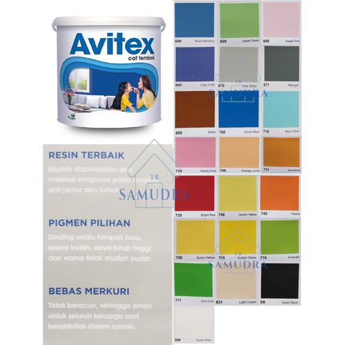 Jual AVITEX Cat Tembok 5KG Gipsum / Plafon by AVIAN Brands TB SAMUDRA ...