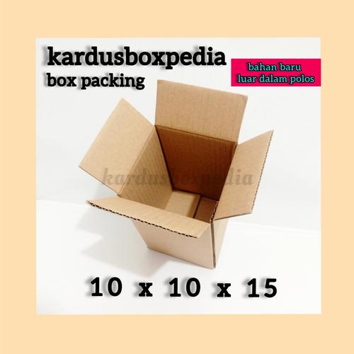 Jual corrugated box BARU 10x10x15 kotak/kardus/karton packing packaging ...
