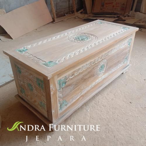 Jual peti kayu jati, peti kain white green wash, meja kopi,box peti ...